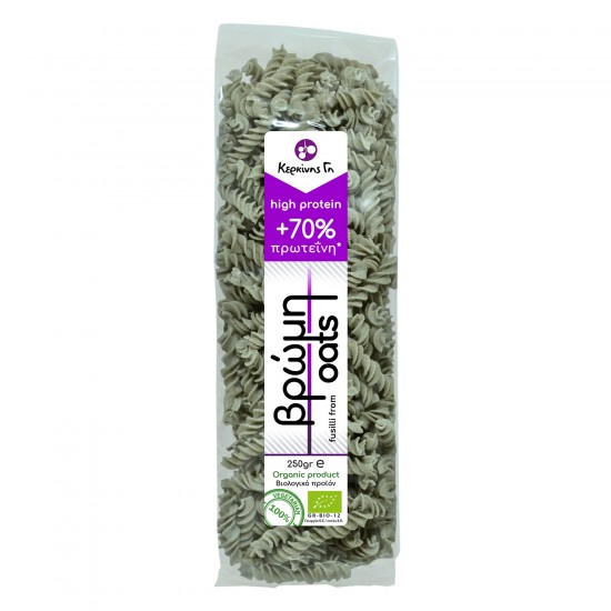 Στριφτό μακαρονάκι high protein από βρώμη 250γρ. ΒΙΟ